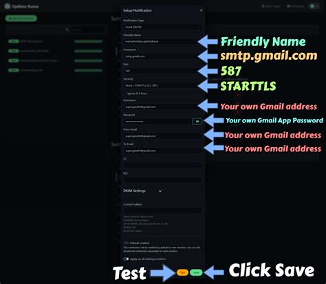 Synology Set Up Email Notifications On Uptime Kuma Marius Hosting