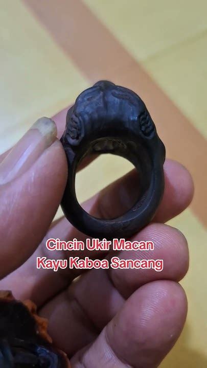 Wood Carving Head Tiger Cincin Ukir Kayu Kaboa Sancang Viralvideo Handmade Carving