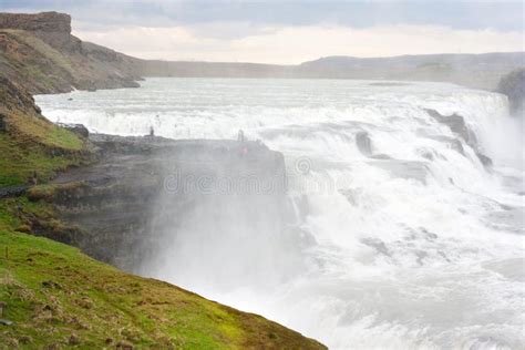 Gullfoss Waterfall At Summer Iceland Stock Image Image Of Canyon