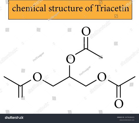 Vector Illustration Chemical Structure Triacetin Stock Vector Royalty Free 2479160415