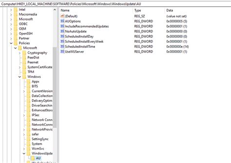 Pointing Windows To WSUS Via Registry Windows Spiceworks Community