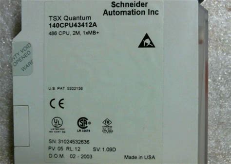 140 CPU 434 12A Modicon TSX Quantum 140CPU43412A Schneider Processor Controller
