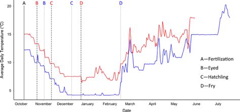 Recorded Average Daily Temperature For Each Temperature Regime In The
