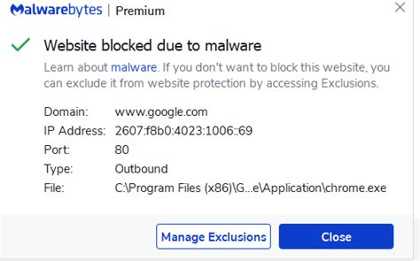 RESOLVED MWB Blocking Google Malwarebytes For Windows Support Forum Malwarebytes Forums