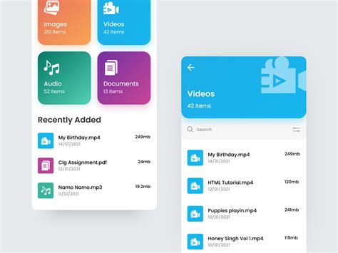 File Manager UI Design On Behance