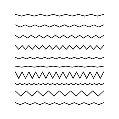 Premium Vector Collection Of Zigzag Lines Set Isolated Vector Illustration