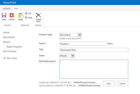 Tirando Código Rich Text Field in SharePoint Document Library
