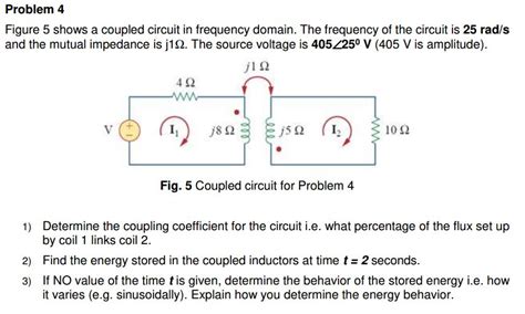 Solved Figure 5 Shows A Coupled Circuit In Frequency Domain