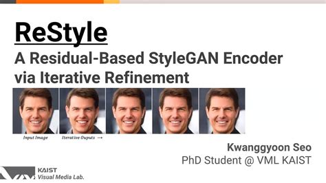 Vml Lab Seminar Restyle Residual Based Stylegan Encoder Via Iterative Refinement Presenter