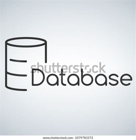 Linear Database Server Isolated Flat Web Stock Vector Royalty Free