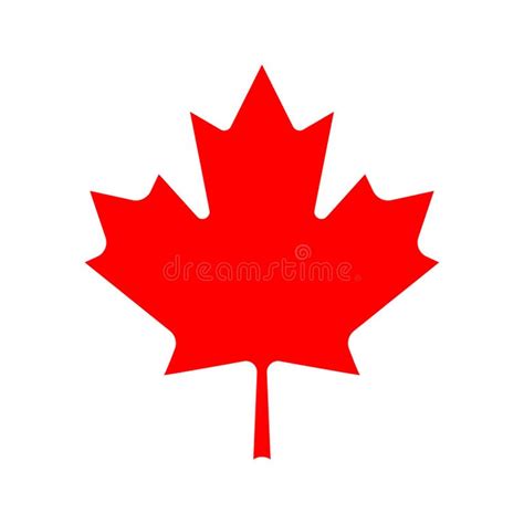 Maple Leaf Vector Icon For Designs Or Items Associated With Canada Stock Illustration