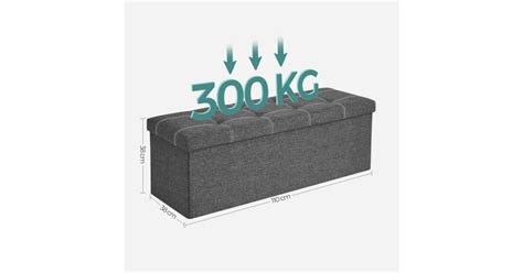 Tároló Pad Tároló Puff Vasagle Loft 110 X 38 Cm Szürke Pepita Hu