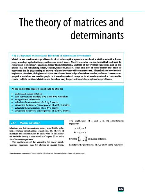 Mathematics Matrices And Applications Of Matrices Pdf Mathematics Matrices And Applications Of Matrices Pdf