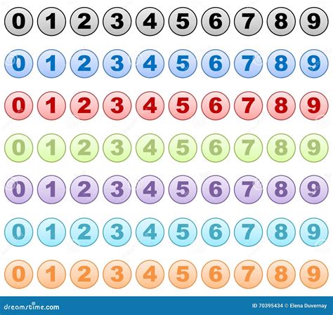 Set Of Numbers Stock Illustration Illustration Of Graphic 70395434