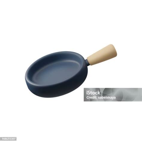 빈 주철 프라이팬 3d 렌더링 흰색 배경에 분리된 벡터 그림 음식에 대한 스톡 벡터 아트 및 기타 이미지 음식 3차원 형태 가정 생활 Istock