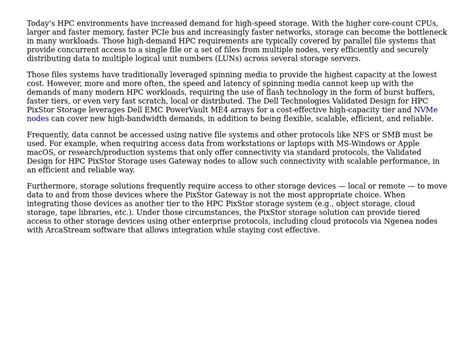 Introduction Hpc Software Defined Storage With Pixstor Dell Technologies Info Hub