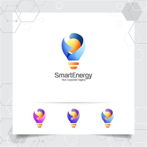 다채로운 램프 벡터 안에 스마트 아이디어와 문자 S의 개념을 가진 전구 로고 디자인 프리미엄 벡터