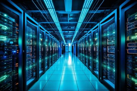 Network Or Mainframe Infrastructure Premium Ai Generated Image