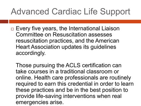 What Is ACLS Certification PPTX Heart And Cardiovascular Diseases Diseases And Conditions