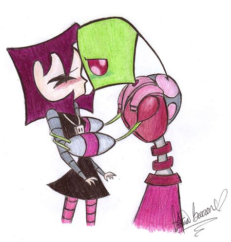 A Kiss Zim Seeks Invader Zim Fan Art Fanpop