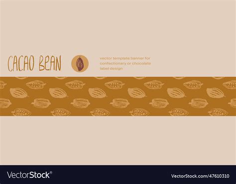 Cocoa Beans Banner Template Royalty Free Vector Image