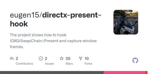 Github Eugen Directx Present Hook The Project Shows How To Hook Idxgiswapchain Present And