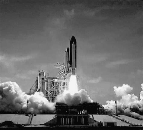 Rocket Lift Off  Black And White Rocket Launch History Of Space