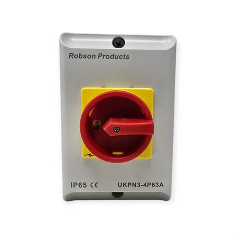 63a 4 Pole Rotary Isolator Switch Wall Mount Ip65