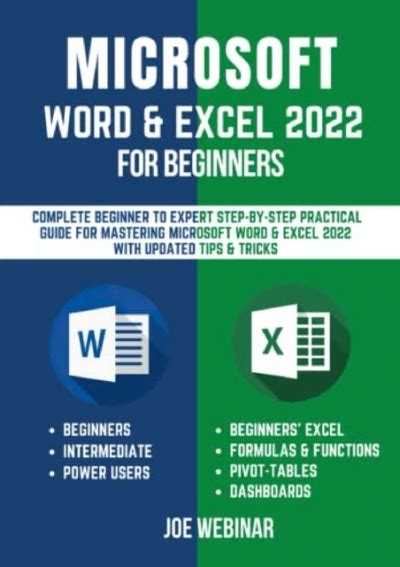 full download pdf microsoft word and excel 2022 for beginners complete