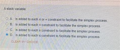 Solved A Slack Variable A Is Added To Each S Or