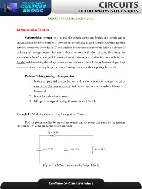 4 Circuit Analysis Techniques Download Free Pdf Electrical Network Series And Parallel