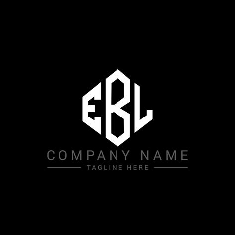 Ebl Brev Logotyp Design Med Polygon Form Ebl Polygon Och Kub Form Logotyp Design Ebl Hexagon