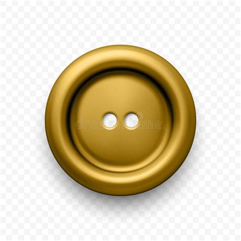 Vector 3d Realistic Golden Sewing Button Gold Button Icon Stock Vector Illustration Of Round