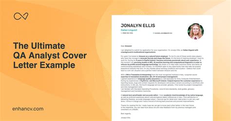 Top QA Analyst Cover Letter Examples For 2024
