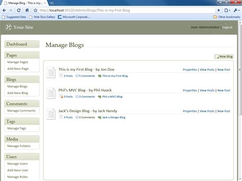 Walkthroughs Orchard Documentation