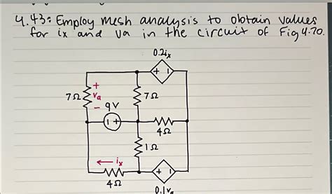 Solved Employ Mesh Analysis To Obtain Values For Ix Chegg Com