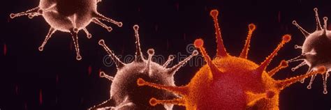 3d Red Spiked Virus Stock Illustration Illustration Of Health 261120134