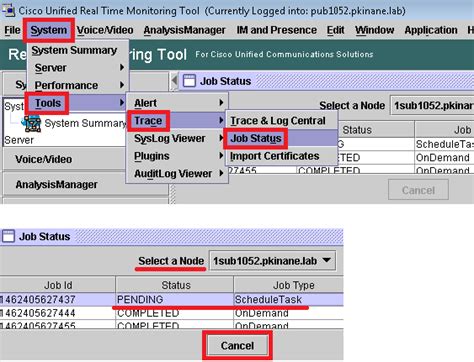 How To Stop Scheduled Trace Collection In Rtmt Cisco Community