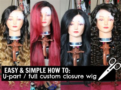 HOW TO U PART FULL CUSTOM CLOSURE WIG TUTORIAL YouTube