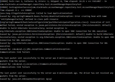 Maven Getting Unknown Host Exception For Mysql In Gitlab Ciyml Stack Overflow