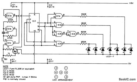 ELECTRONIC DICE Basic Circuit Circuit Diagram SeekIC Com