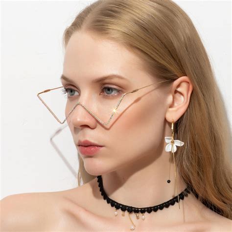 Diamond Steam Punk Sunglasses Frames Triangle Eyeg Vicedeal