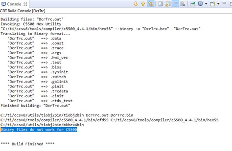 Ccstms320c5517 How To Generate Bin File In Ccs For Dsp Code