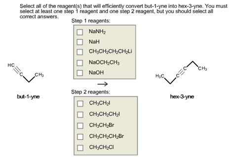 Solved Select All Of The Reagents That Will Efficiently Chegg