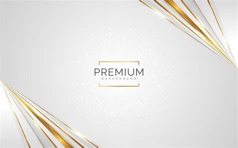 황금 선과 종이 컷 스타일이 있는 고급스러운 흰색과 금색 배경 수상 후보자 공식 초대 또는 인증서 디자인을 위한 프리미엄 회색 및 금색 배경 프리미엄 벡터