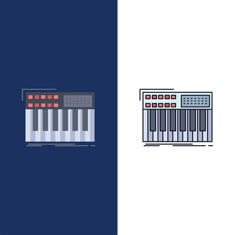 Synth Keyboard Midi Synthesiser Synthesizer Flat Color Icon Vector Vector Art At Vecteezy