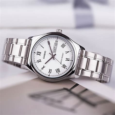 Casio卡西欧手表男士正品防水商务休闲皮带星期日期mtp V006l 1b 虎窝淘