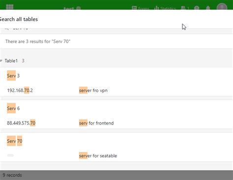 Seaching Table Entries Bug Admin Talk Seatable Forum