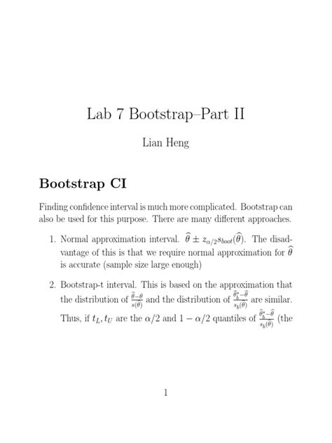 lab7 bootstrap part2 pdf bootstrapping statistics confidence interval