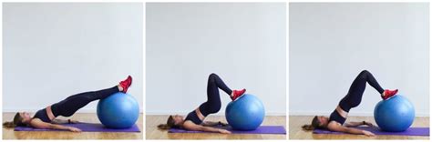 Glute Bridge Hamstring Curl Collage Final Nourish Move Love